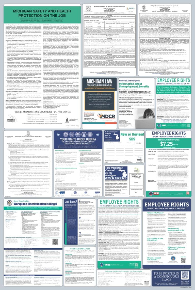 Michigan and Federal Labor Law Posters