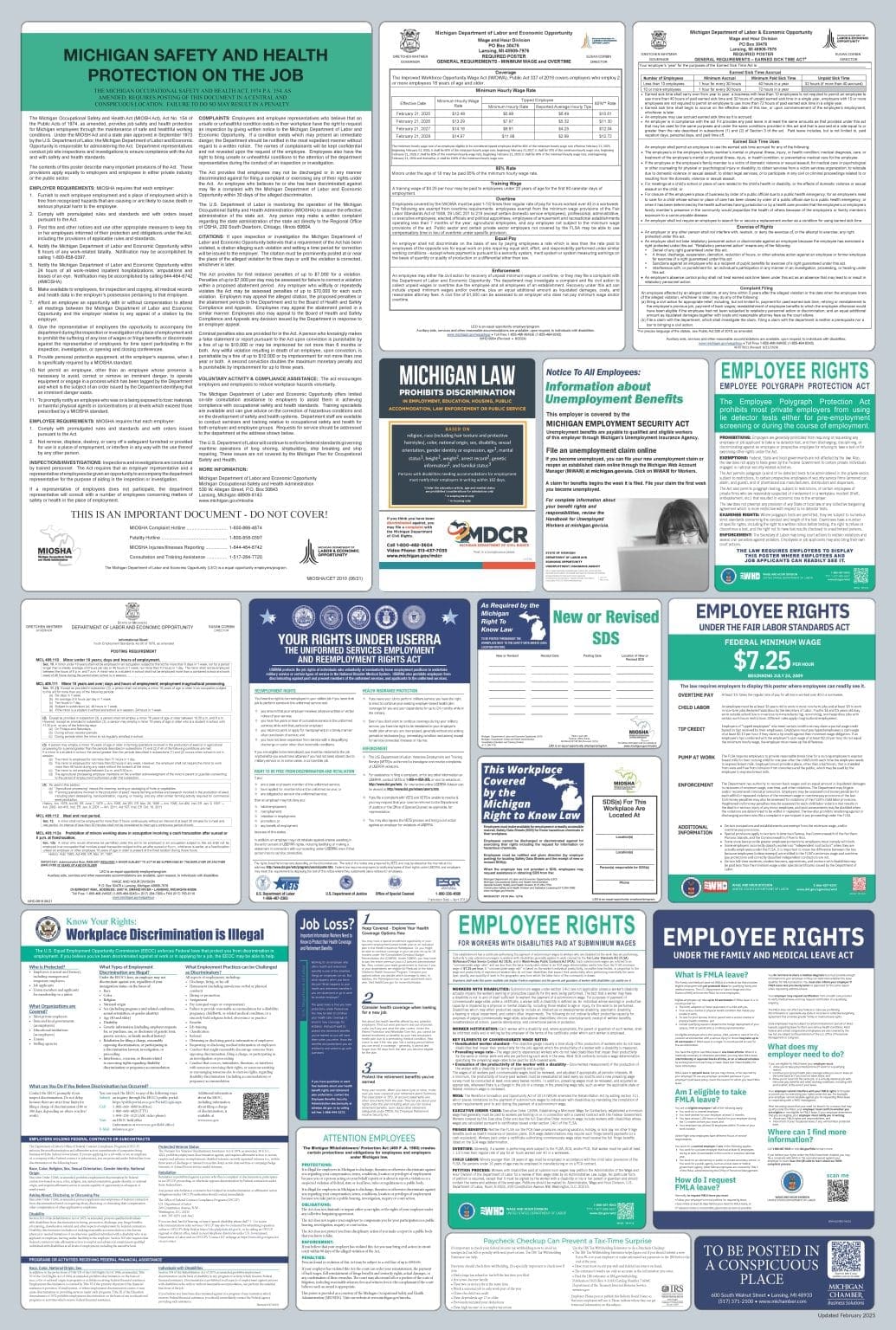 Michigan and Federal Labor Law Posters